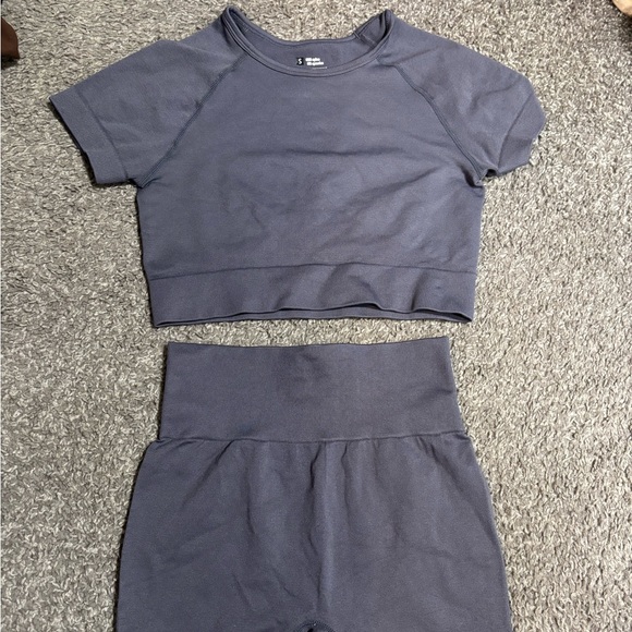 SHEIN | Other | Grey Shein Two Piece Workout Set | Poshmark
